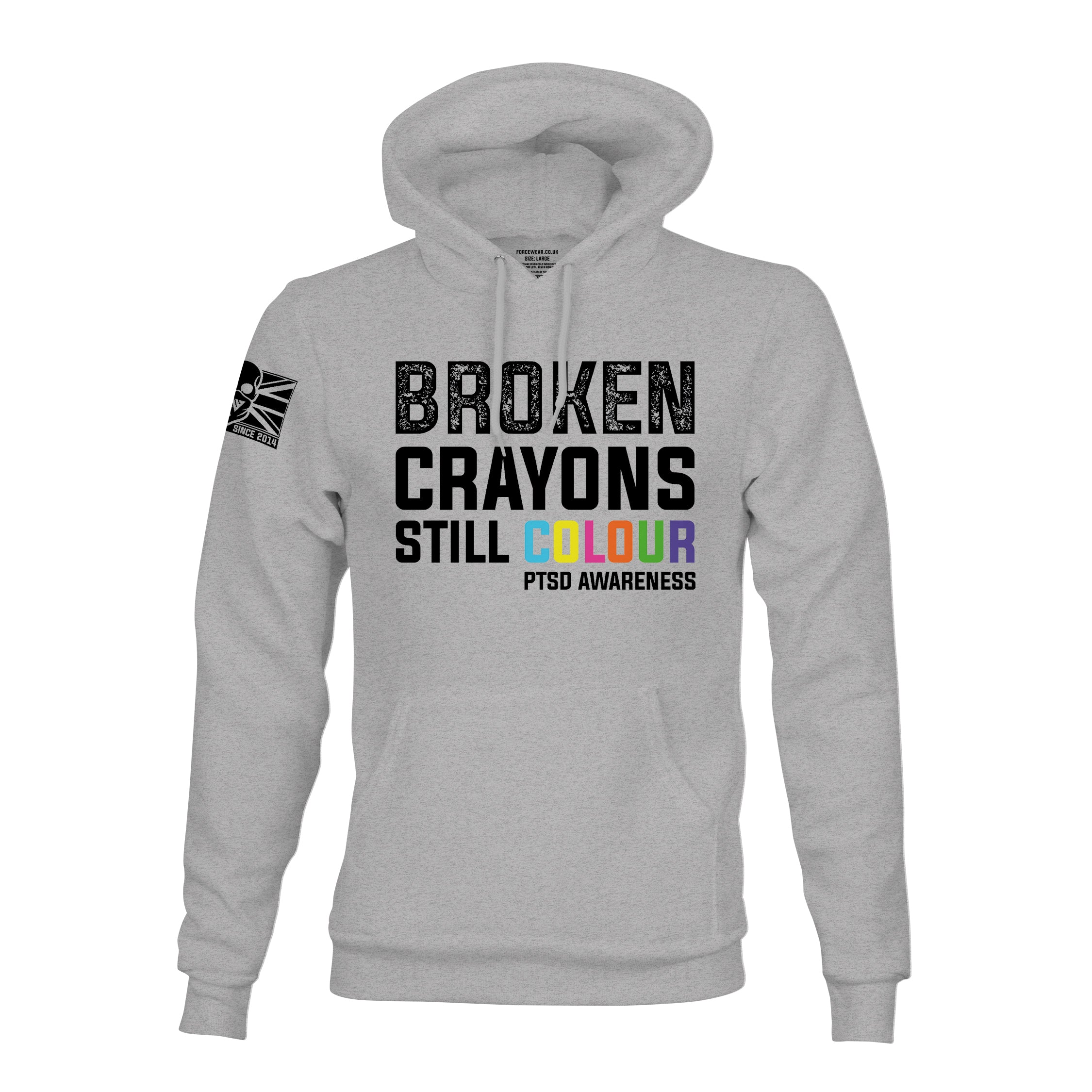 PTSD BROKEN CRAYONS HOODIE | Military | Veteran | Force Wear – Force ...