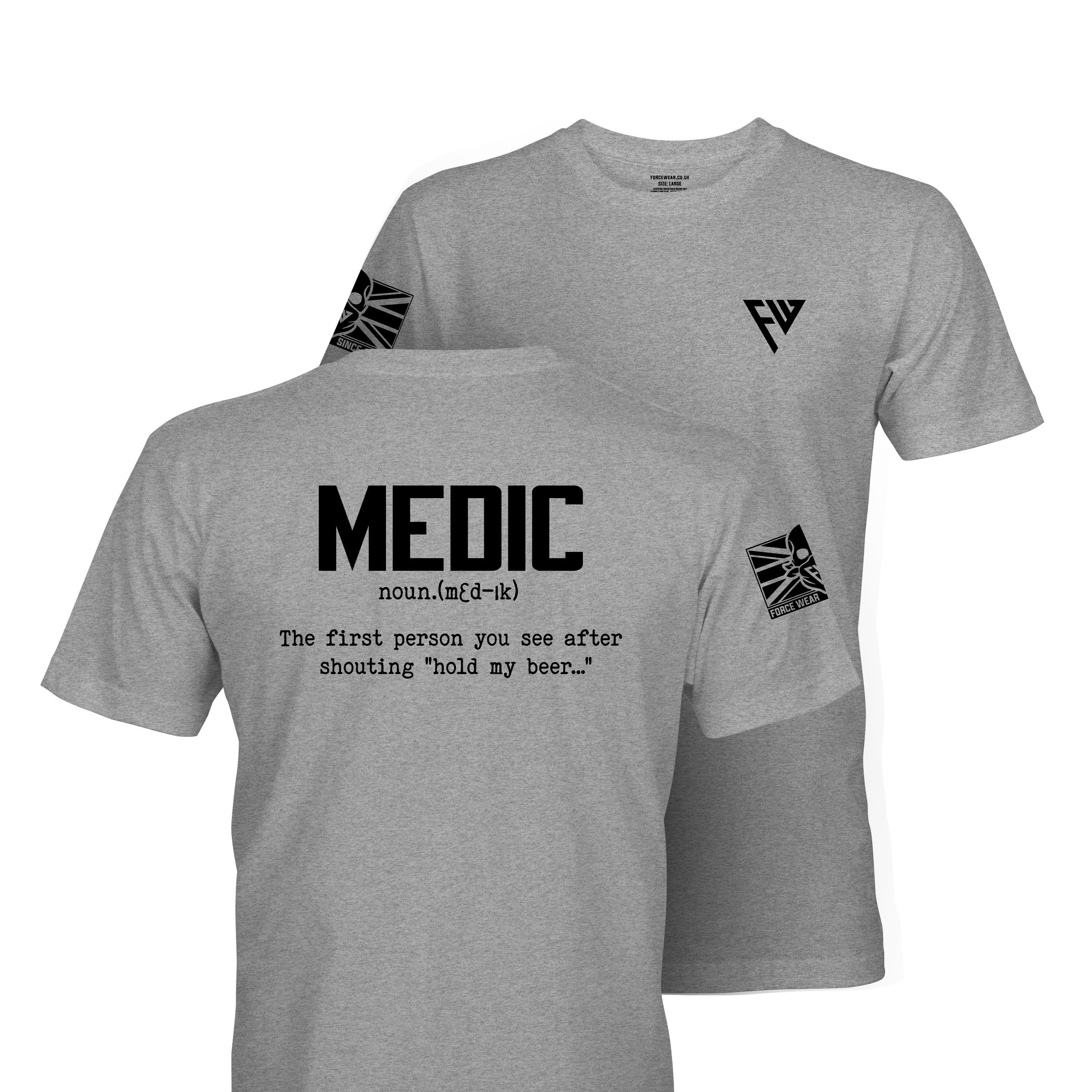 'MEDIC!' TAG & BACK T-Shirt | Military | Veteran | Force Wear – Force ...