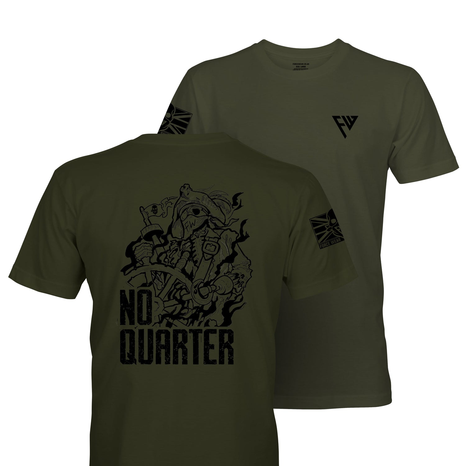 NO QUARTER TAG & BACK T-Shirt | Military | Veteran | Force Wear