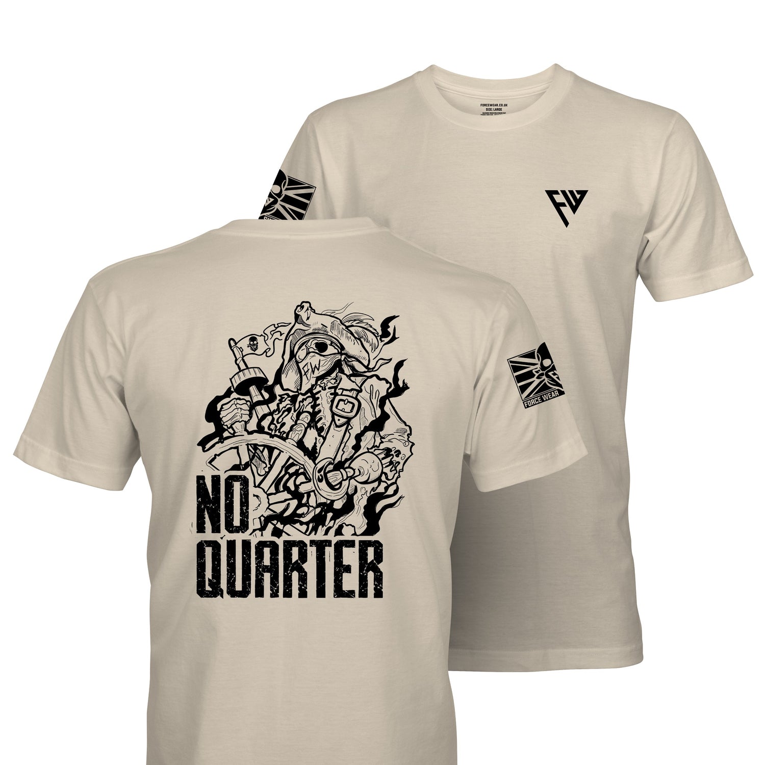 NO QUARTER TAG & BACK T-Shirt | Military | Veteran | Force Wear